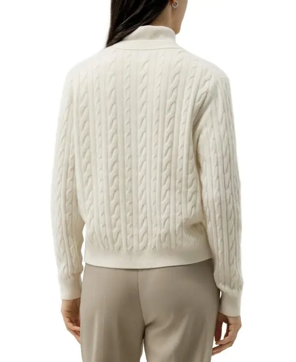 Lilysilk Cable Knit Baby Cashmere Cardigan - Cloud