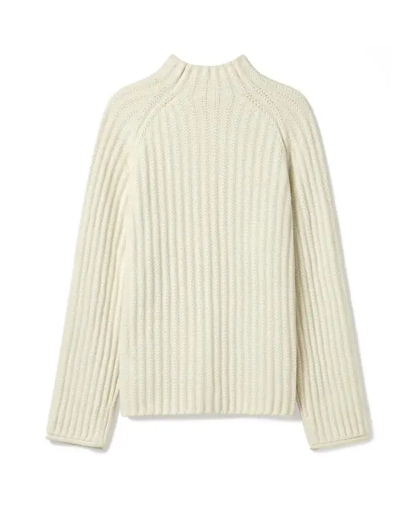 Lilysilk Pointelle Mock Neck Sweater