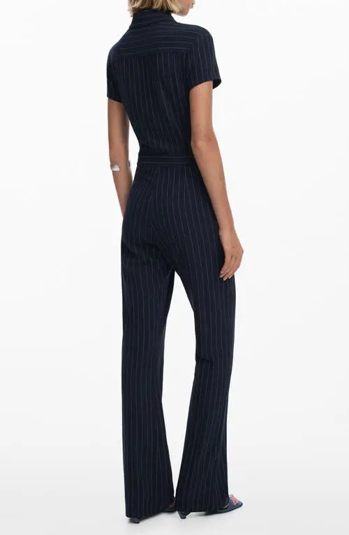 Desigual Pinstriped Bootcut Jumpsuit