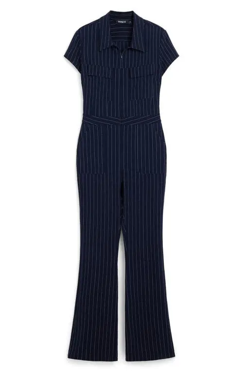Desigual Pinstriped Bootcut Jumpsuit