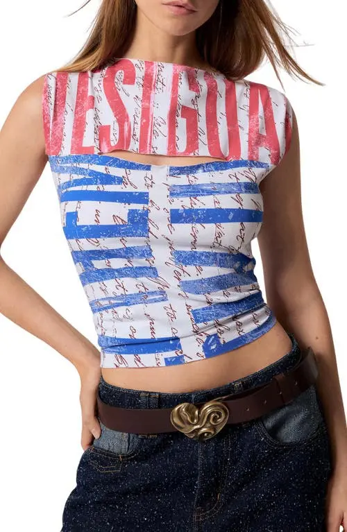 Desigual Sleeveless Graphic Tank Top