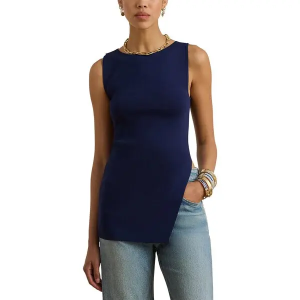 Ralph Lauren Asymmetric Side Slit Tank Top