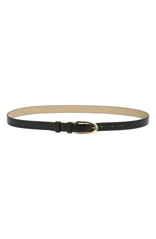 Givenchy Round Buckle Leather Belt - Black