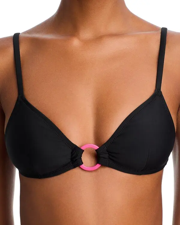 Solid & Striped The Gaia Ring Front Bikini Top - Noir