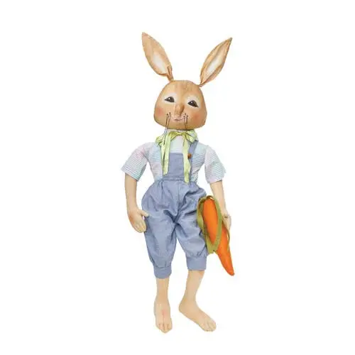 GALLERIE II Pascal Bunny Easter Cute Table Sitter Joe Spencer Figure Joe Spencer Figure Figurine - Blue