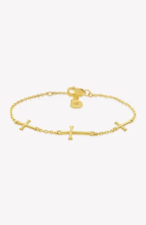 RIZEN JEWELRY Calvary Cross Bracelet - 18k Gold Plated