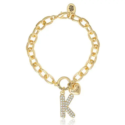 Juicy Couture Pavé Initial Charm Bracelet - Letter K