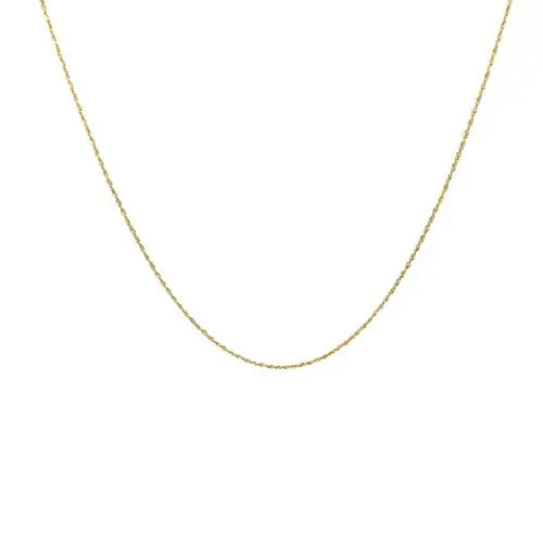 ANCONA JEWELRY 14k Gold Diamond Cut Rope Chain Necklace - Yellow