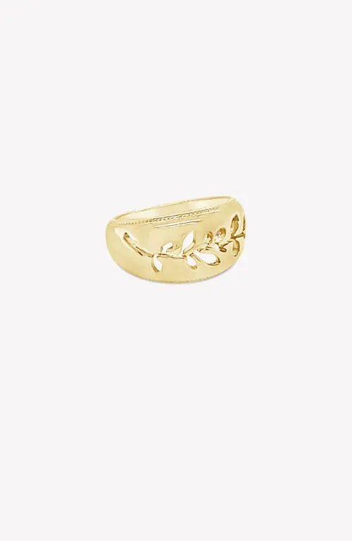 RIZEN JEWELRY Olive Branch Ring - 18k Gold Plated