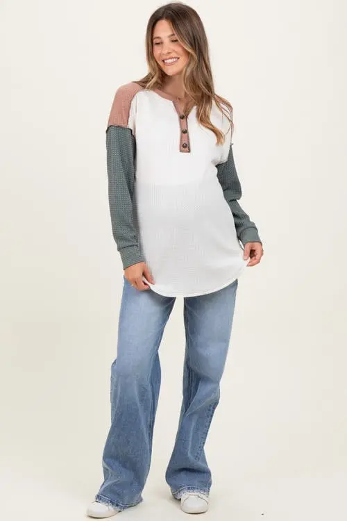 PINKBLUSH Wide Leg Maternity Jeans