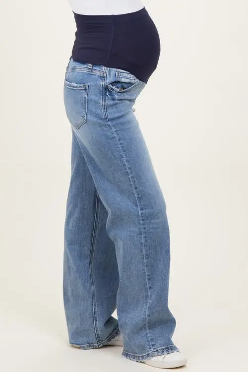 PINKBLUSH Wide Leg Maternity Jeans