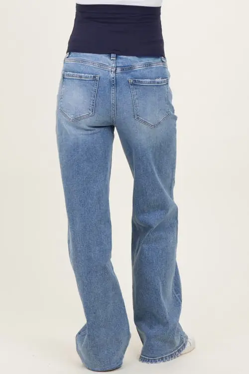 PINKBLUSH Wide Leg Maternity Jeans