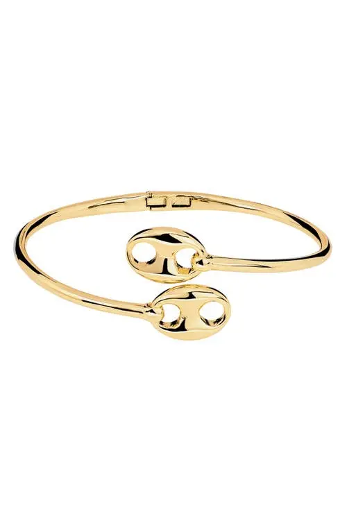 ATHRA LUXE Sculpted Bypass Bangle - Gold