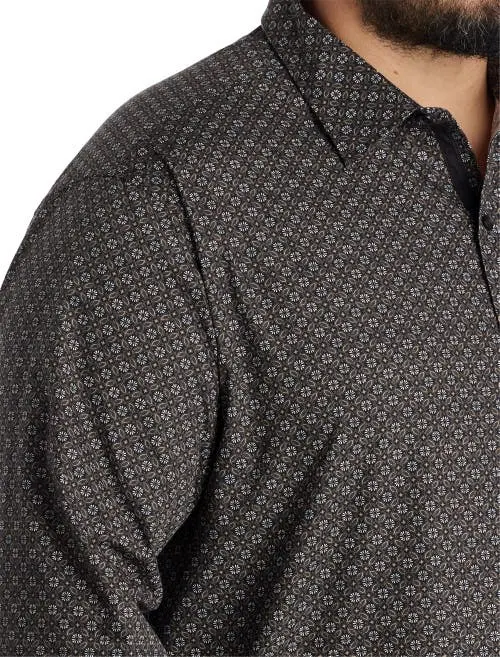 SYNRGY BY DXL Big & Tall Medallion Print Sport Shirt - Black Multi