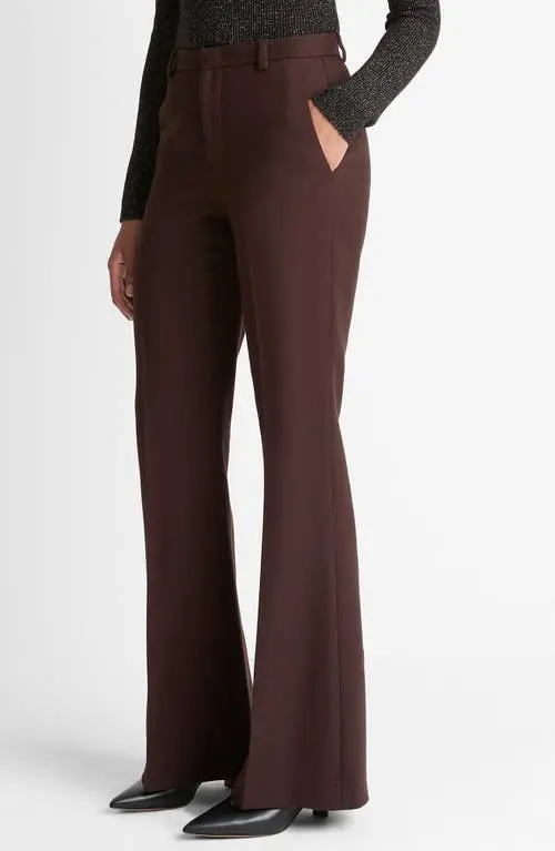 Vince Mid-rise Flare Pants - Black Grape