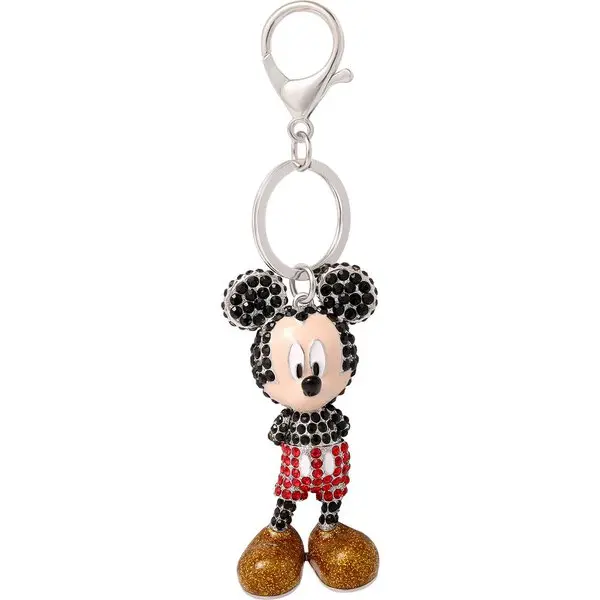 Disney Mickey Mouse Crystal Bag Charm Keychain - Multi