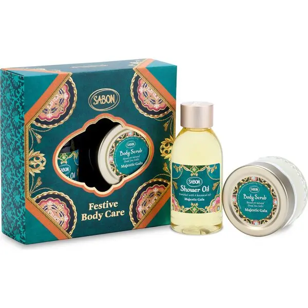SABON Majestic Gala Kitshower Oil + Body Scrub - Shower Oil + Body Scrub 2025