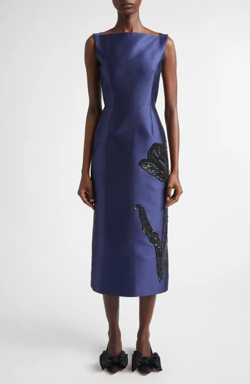 Erdem Sleeveless Pencil Cocktail Dress - Beetle