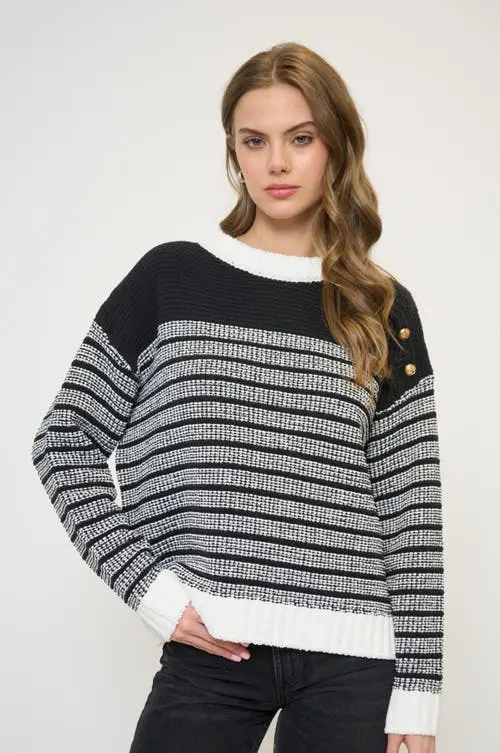 Central Park West Tasha Chenille Crewneck