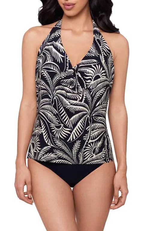 MAGICSUIT® Hearts Of Palm Sophie Shelf Bra Tankini Top - Black/multi