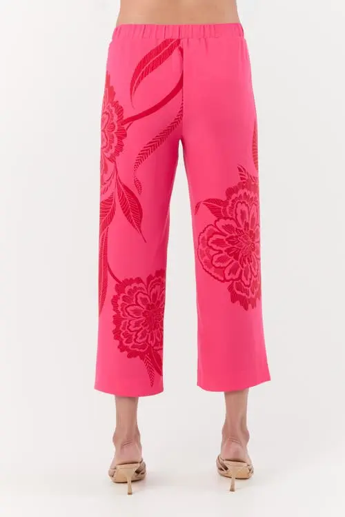 Trina Turk Statue Cropped Wide Leg Pants