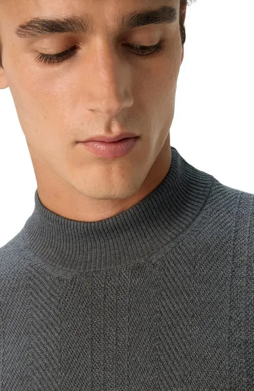 Missoni High-neck Chevron Wool Sweater - Grey
