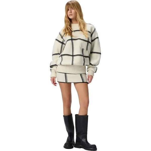 Missoni Jacquard Checkered Knit Mini Skirt