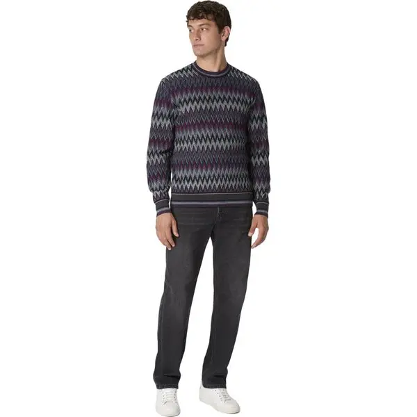 Missoni Crew Neck Sweater With 3d Zigzag Pattern - Multicoloured