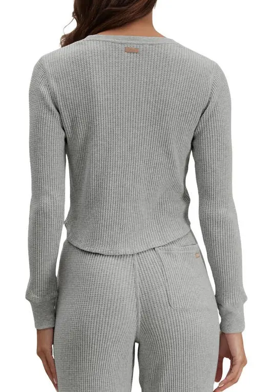 Lunya Waffle Soft Crewneck Top - Moonlit Grey Heather