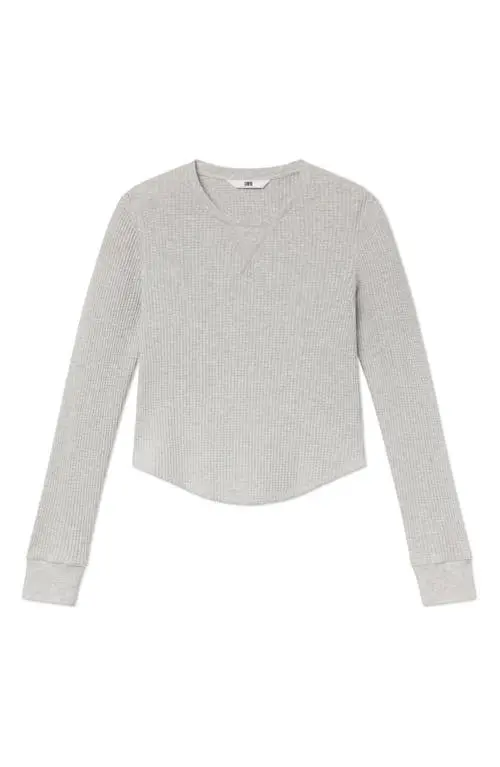Lunya Waffle Soft Crewneck Top - Moonlit Grey Heather