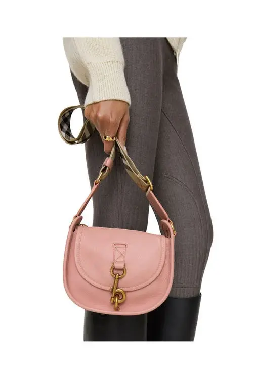Burberry Mini B Clip Messenger Bag - Peony Pink