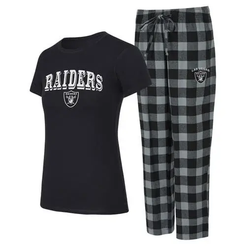 CONCEPTS SPORT Las Vegas Raiders Avondale Pajama Set - Black