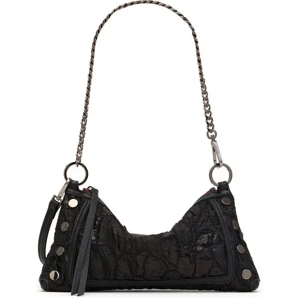 HAMMITT Leather Shoulder Bag - Midnight Marquise/gunmetal