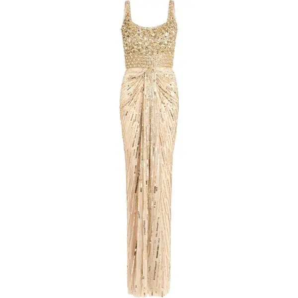 Jenny Packham Elixir Sequin-embellished Maxi Dress - Illusion