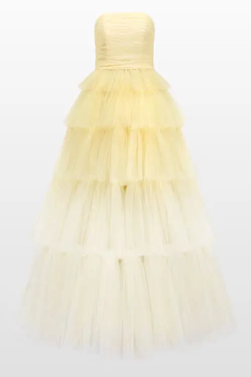 Jenny Packham Adore Tiered Bow Gown - Mimosa Ombre