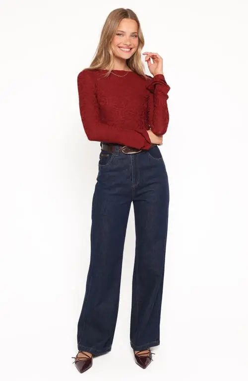 PETAL & PUP Jasmine Floral Jacquard Knit Top