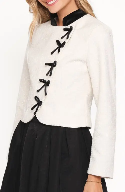 PETAL & PUP Bow Detail Crop Jacket