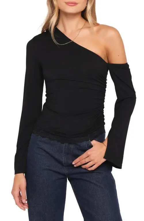 PETAL & PUP Faeryn Ruched One-shoulder Top