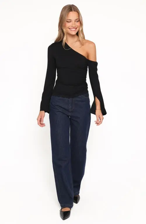 PETAL & PUP Faeryn Ruched One-shoulder Top