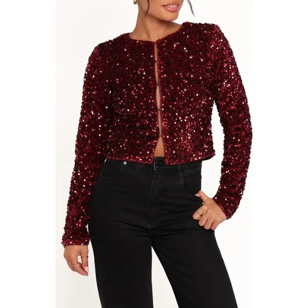 PETAL & PUP Sequin Crop Jacket
