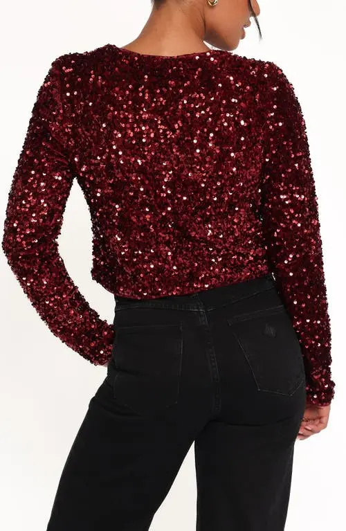 PETAL & PUP Sequin Crop Jacket