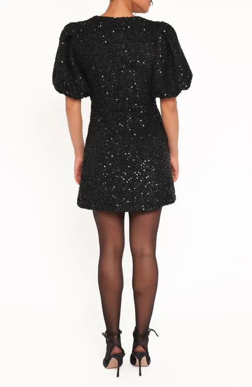 PETAL & PUP Sequin Bouclé Minidress
