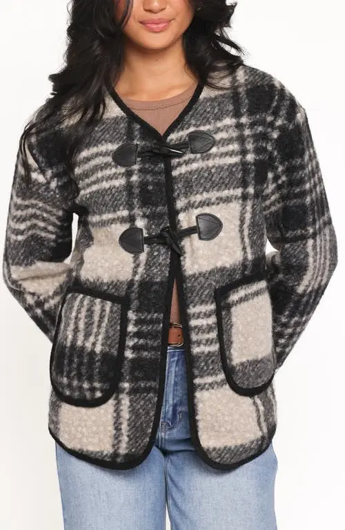 PETAL & PUP Plaid Toggle Jacket