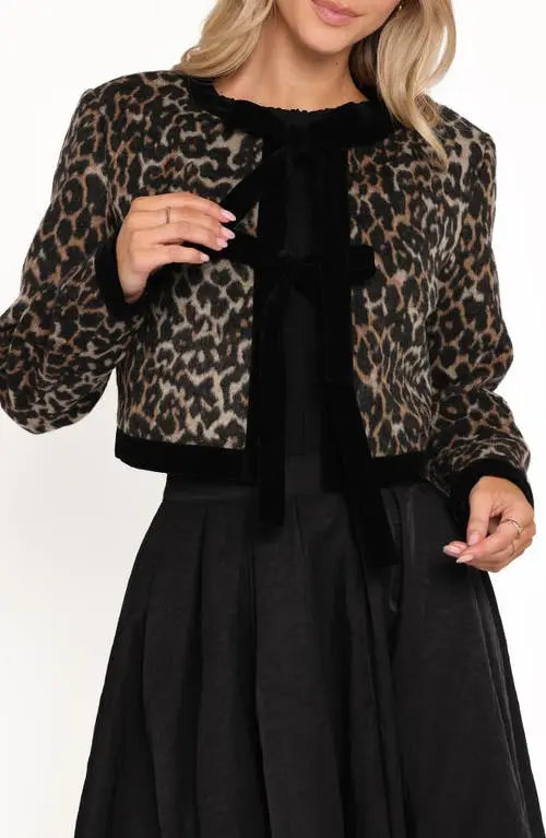 PETAL & PUP Vanna Tie-front Print Jacket