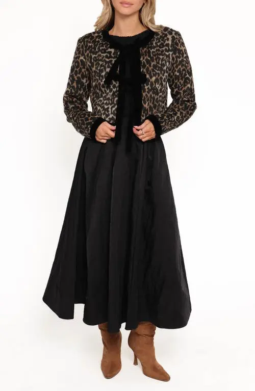 PETAL & PUP Vanna Tie-front Print Jacket