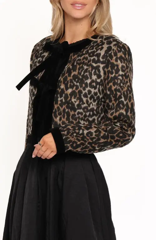 PETAL & PUP Vanna Tie-front Print Jacket