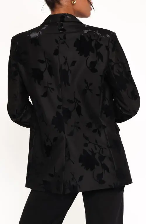 PETAL & PUP Floral Velvet Burnout Blazer