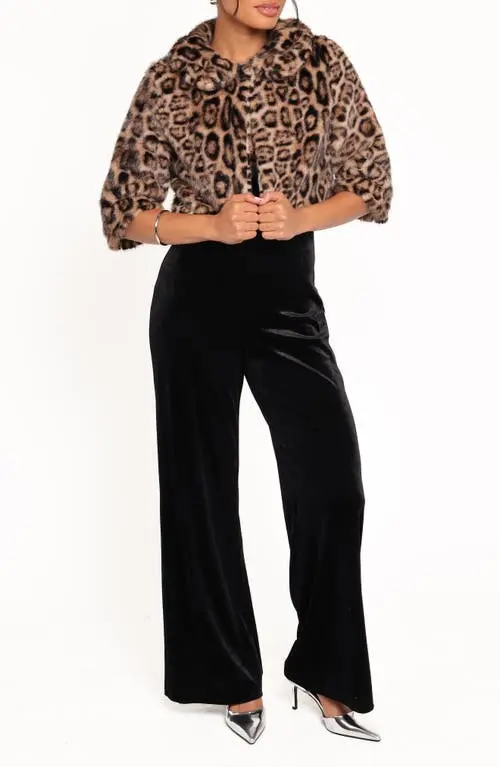 PETAL & PUP Florian Faux Fur Crop Jacket