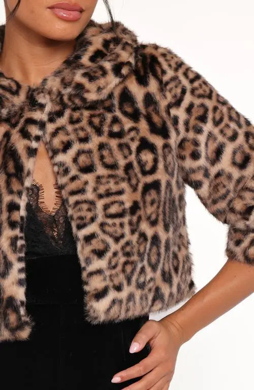 PETAL & PUP Florian Faux Fur Crop Jacket