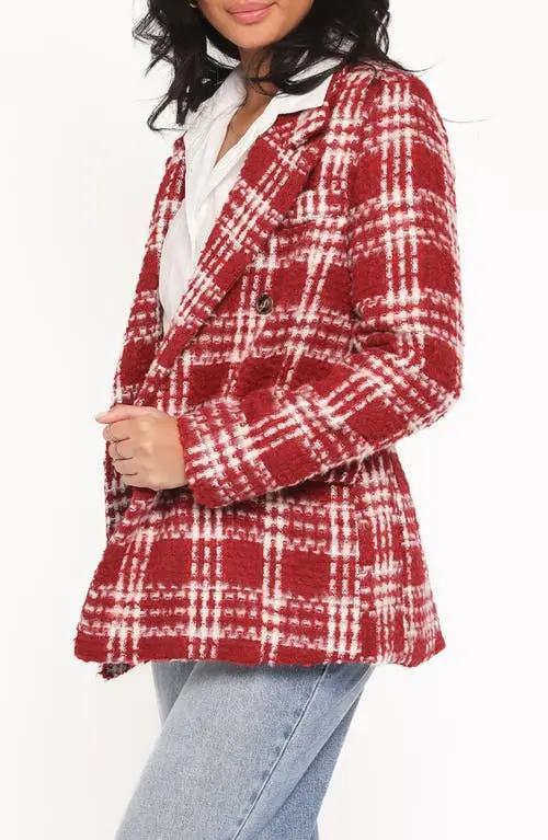 PETAL & PUP Juliette Plaid Bouclé Blazer